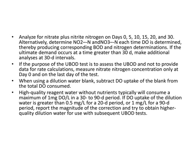 BOD Analysis as per APHA Manual | PPTX | Chemistry | Science