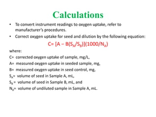 BOD Analysis as per APHA Manual | PPTX
