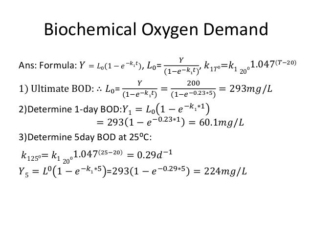 Biochemical Oxygen Demand (BOD)
