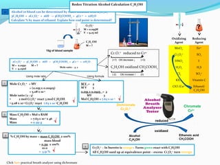 IB Chemistry on Redox Titration, Biological Oxygen Demand and Redox. | PPT