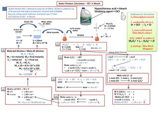 IB Chemistry on Redox Titration, Biological Oxygen Demand and Redox. | PDF