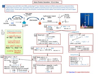 IB Chemistry on Redox Titration, Biological Oxygen Demand and Redox. | PDF