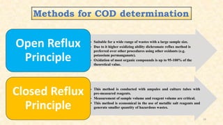 BIOCHEMICAL OXYGEN DEMAND AND CHEMICAL OXYGEN DEMAND | PPTX