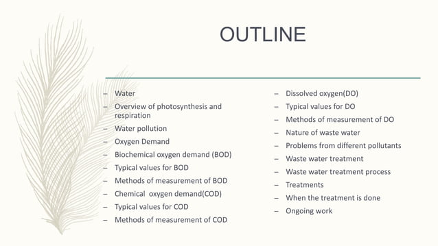Bod cod do waste water treartment | PPTX | Chemistry | Science