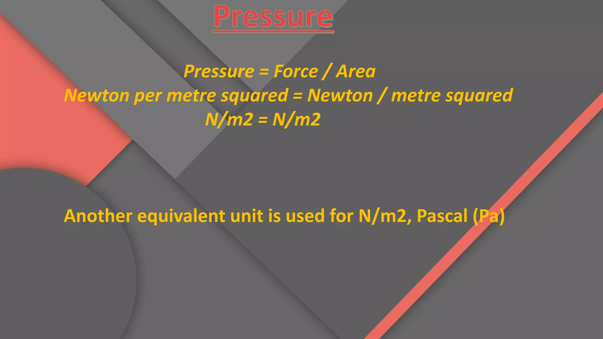 Physics "pressure" class 7 | PPTX