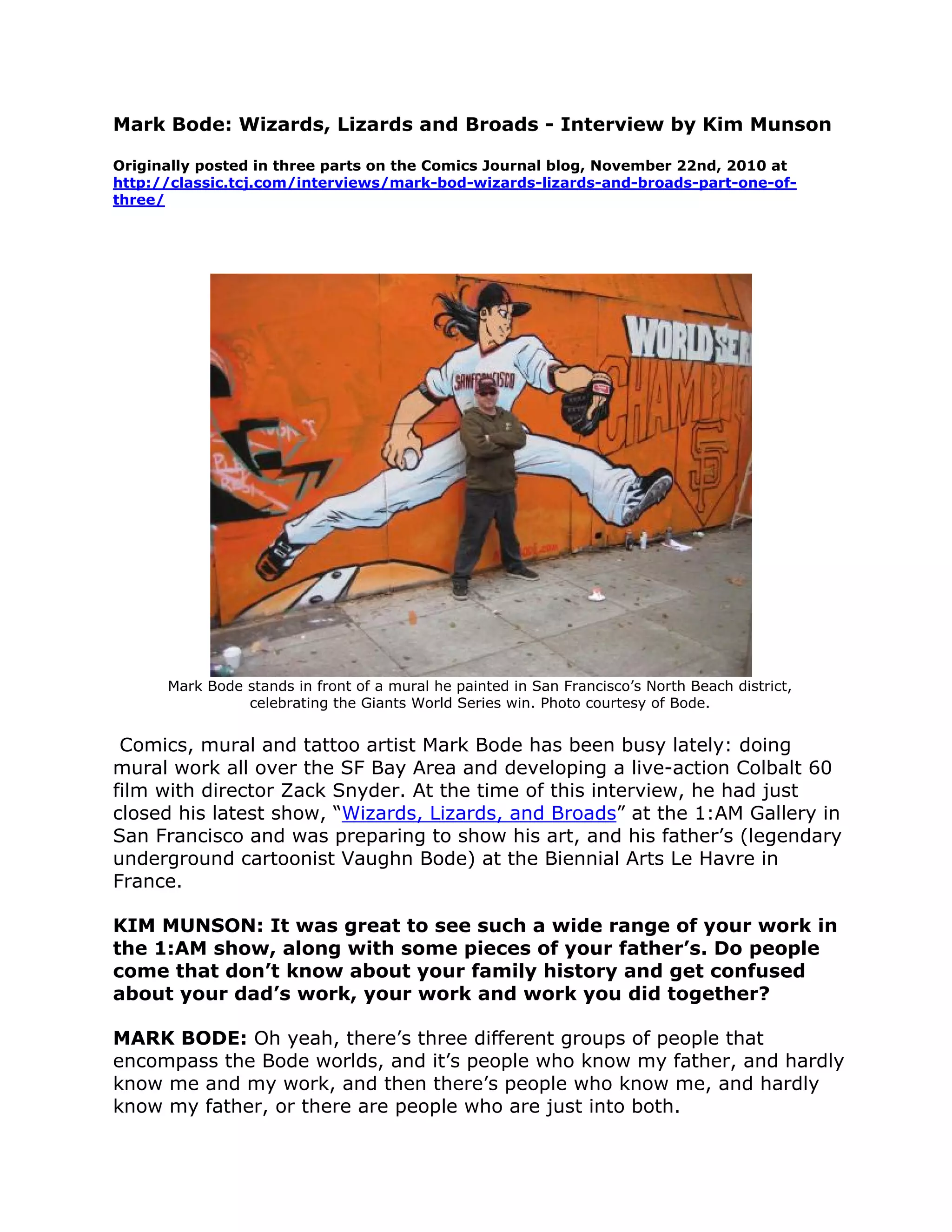 Mark Bode - Wizards, Lizards & Broads | PDF