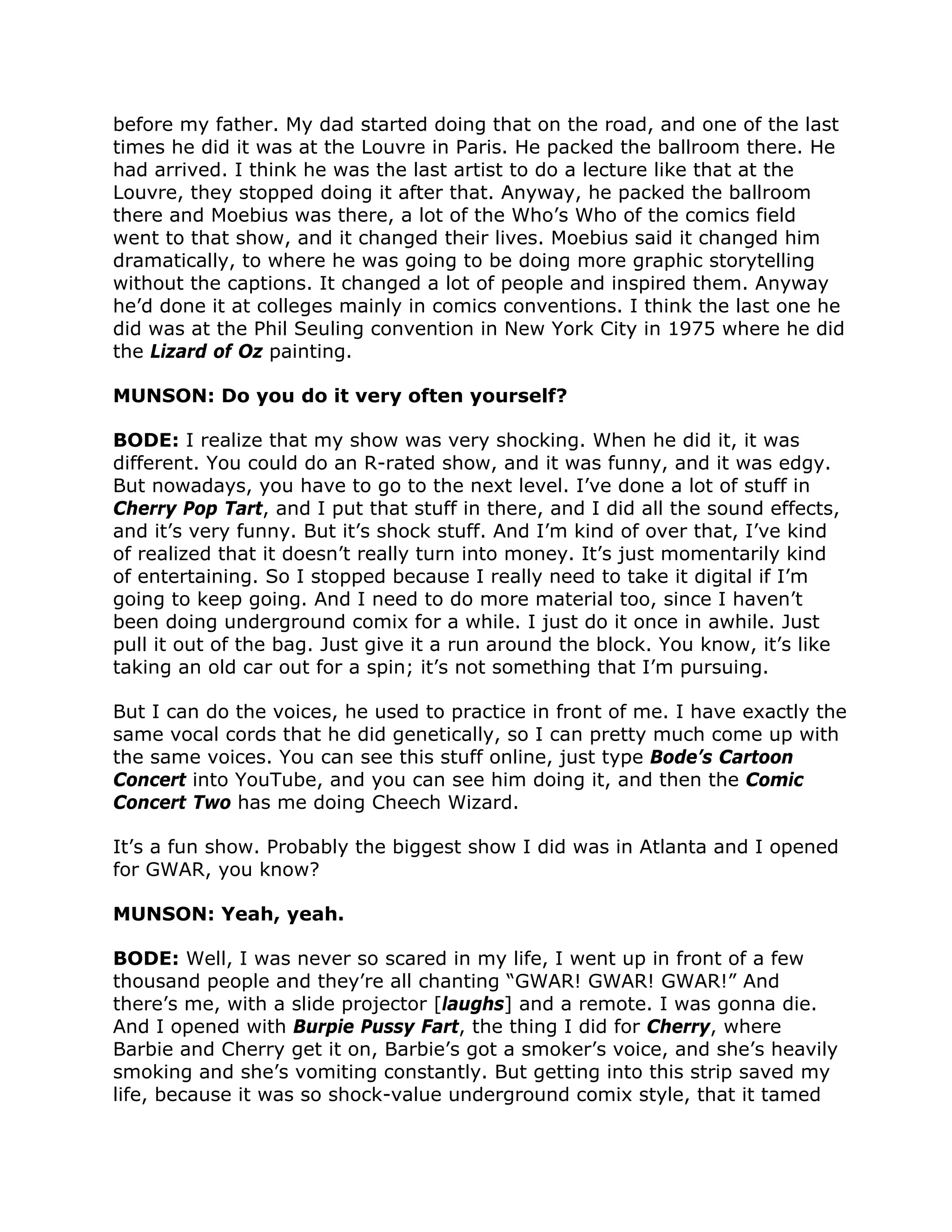 Mark Bode - Wizards, Lizards & Broads | PDF