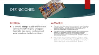 Bodega y almacen | PPTX