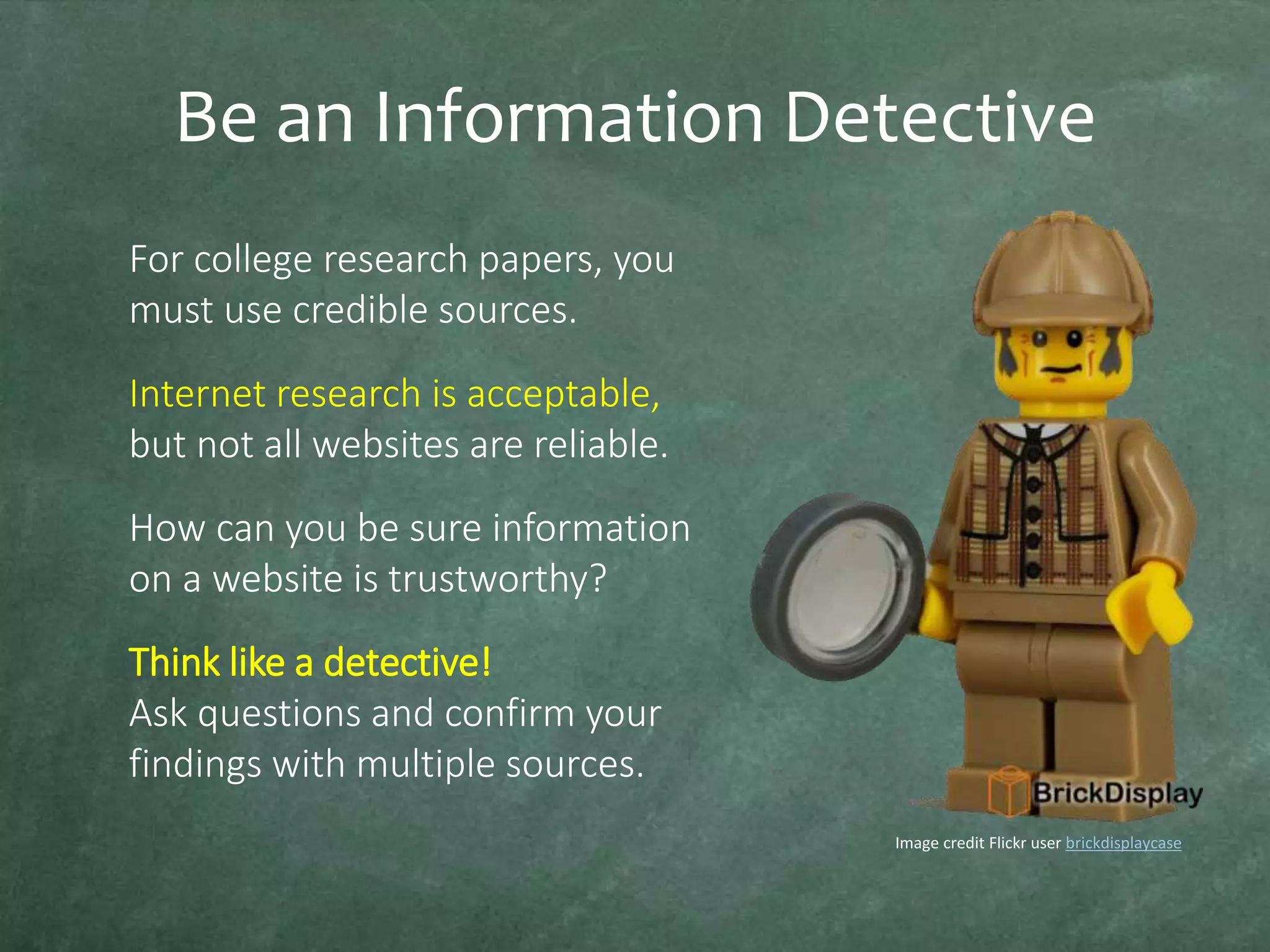 Evaluating Sources Ppt