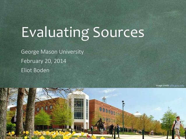 Evaluating Sources | PPT | Free Download