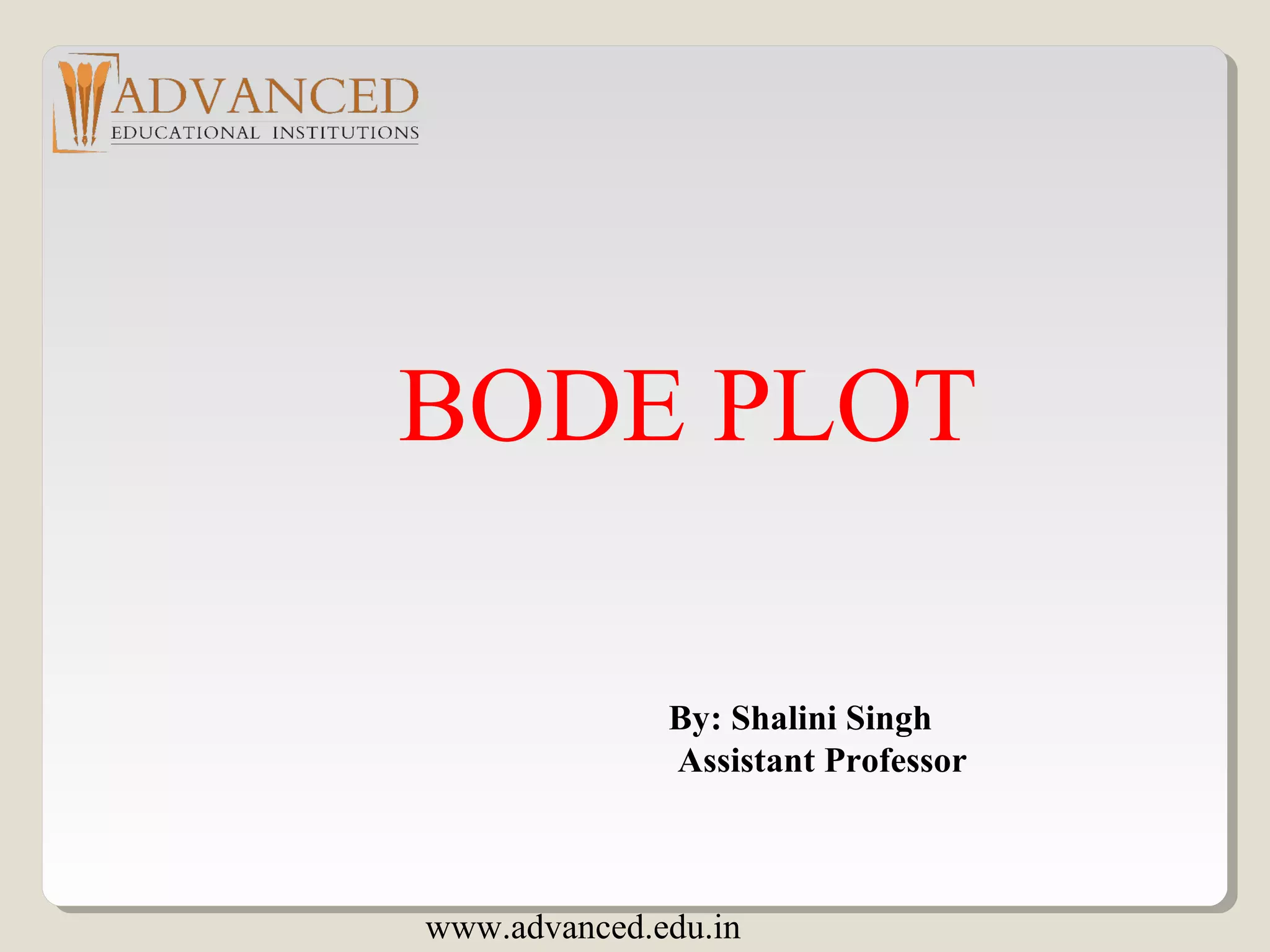 Bode plot | PPT