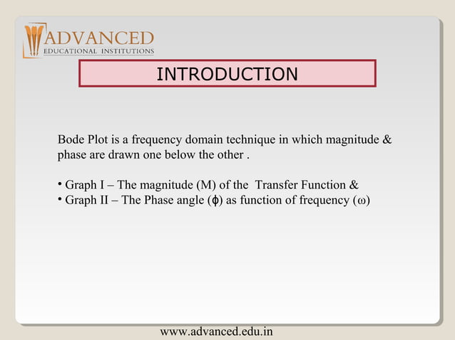 Bode plot | PPT | Physics | Science