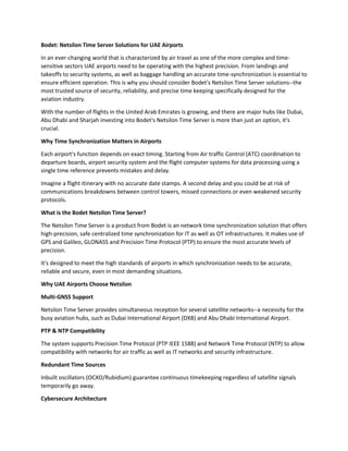 Bodet - Netsilon Time Server Solutions for UAE Airports.pdf