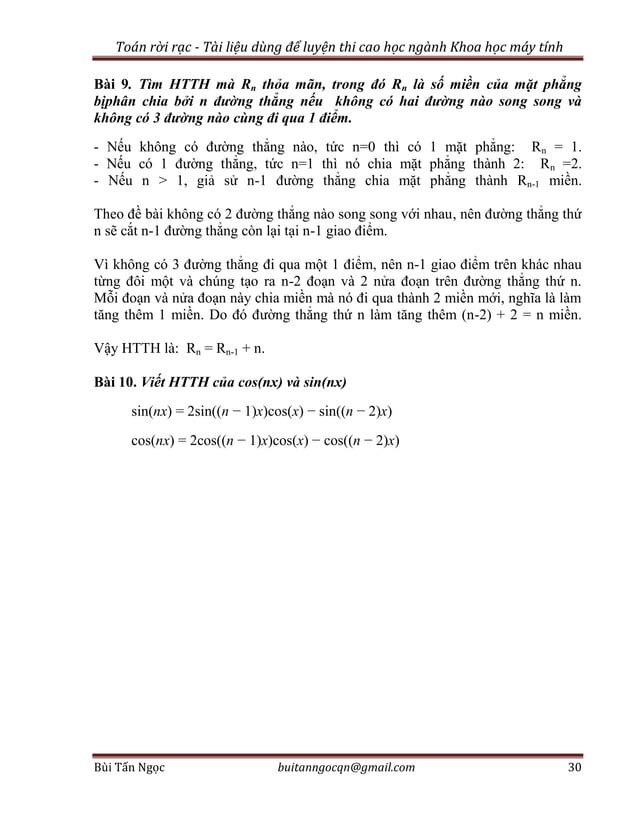 Bo de toan roi rac (on thi cao hoc khmt) | PDF