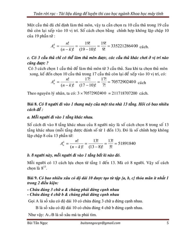 Bo de toan roi rac (on thi cao hoc khmt) | PDF