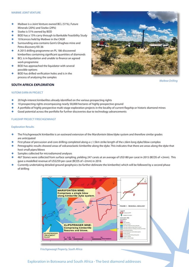 Botswana Diamonds plc Fact Sheet | PDF
