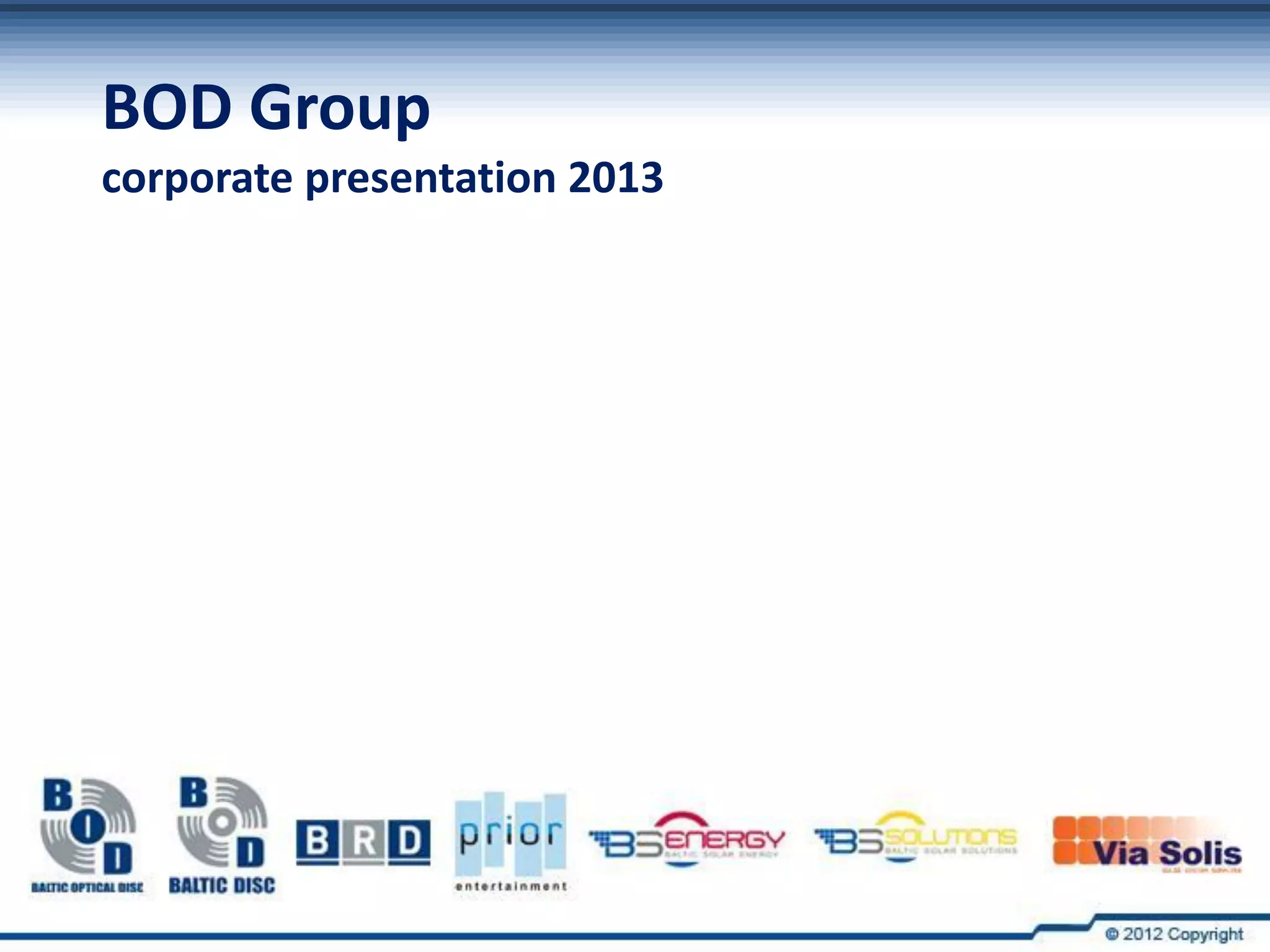 Bod group ppt 2013 | PDF