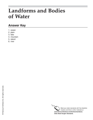 Bodies of water and landforms | PDF