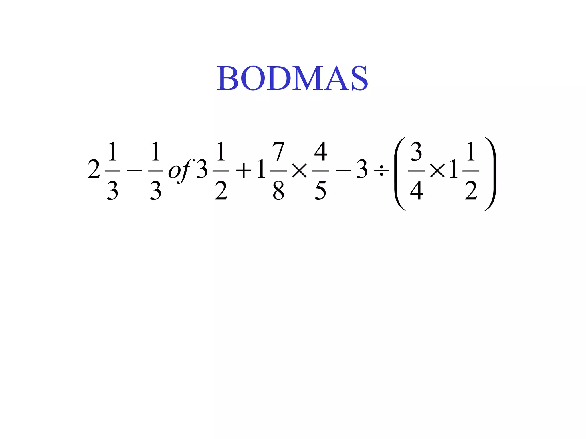 Bodmas | PPT