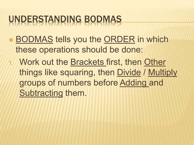 Bodmas | PPT