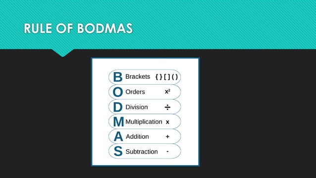 BODMAS.pptx description of BODMAS for school kids | PPTX