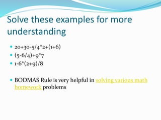 Bodmas rule | PPT