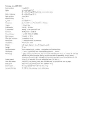 BOD measurement biox bod measurement datasheet endress+hauser | PDF
