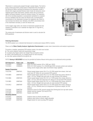 BOD measurement biox bod measurement datasheet endress+hauser | PDF