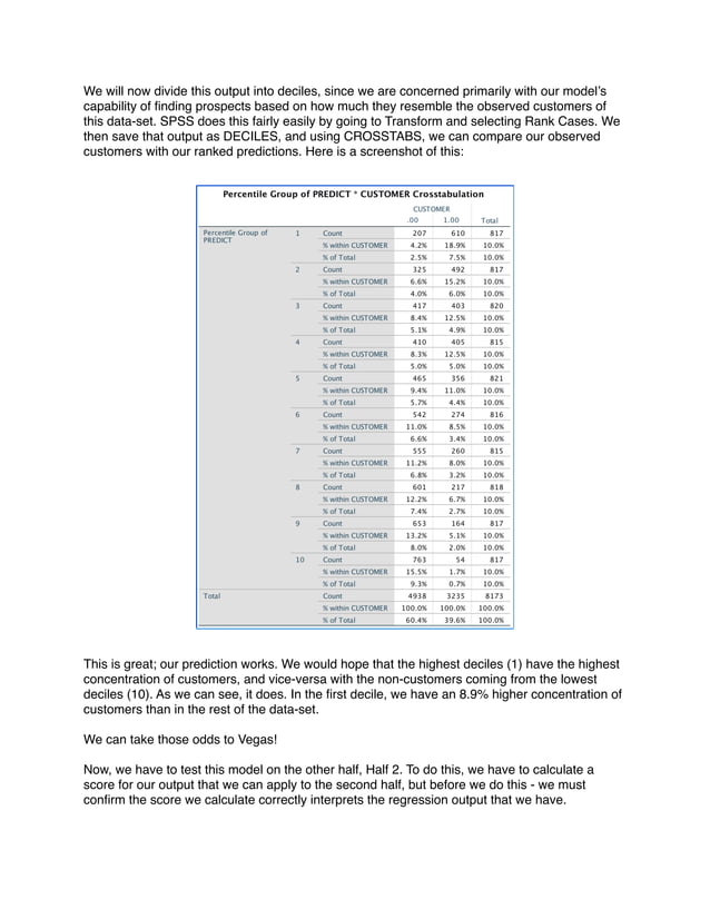 Building a Regression Model using SPSS | PDF
