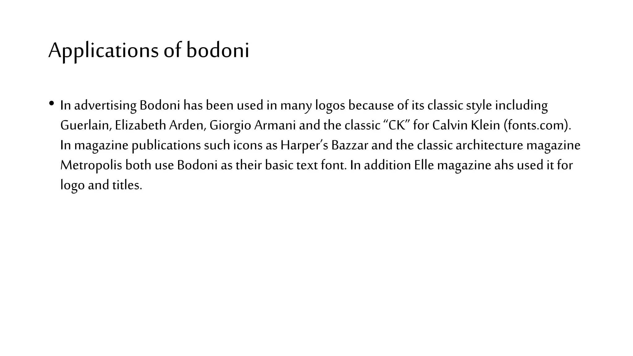 Bodoni - a brief study | PPTX