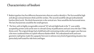 Bodoni - a brief study | PPTX