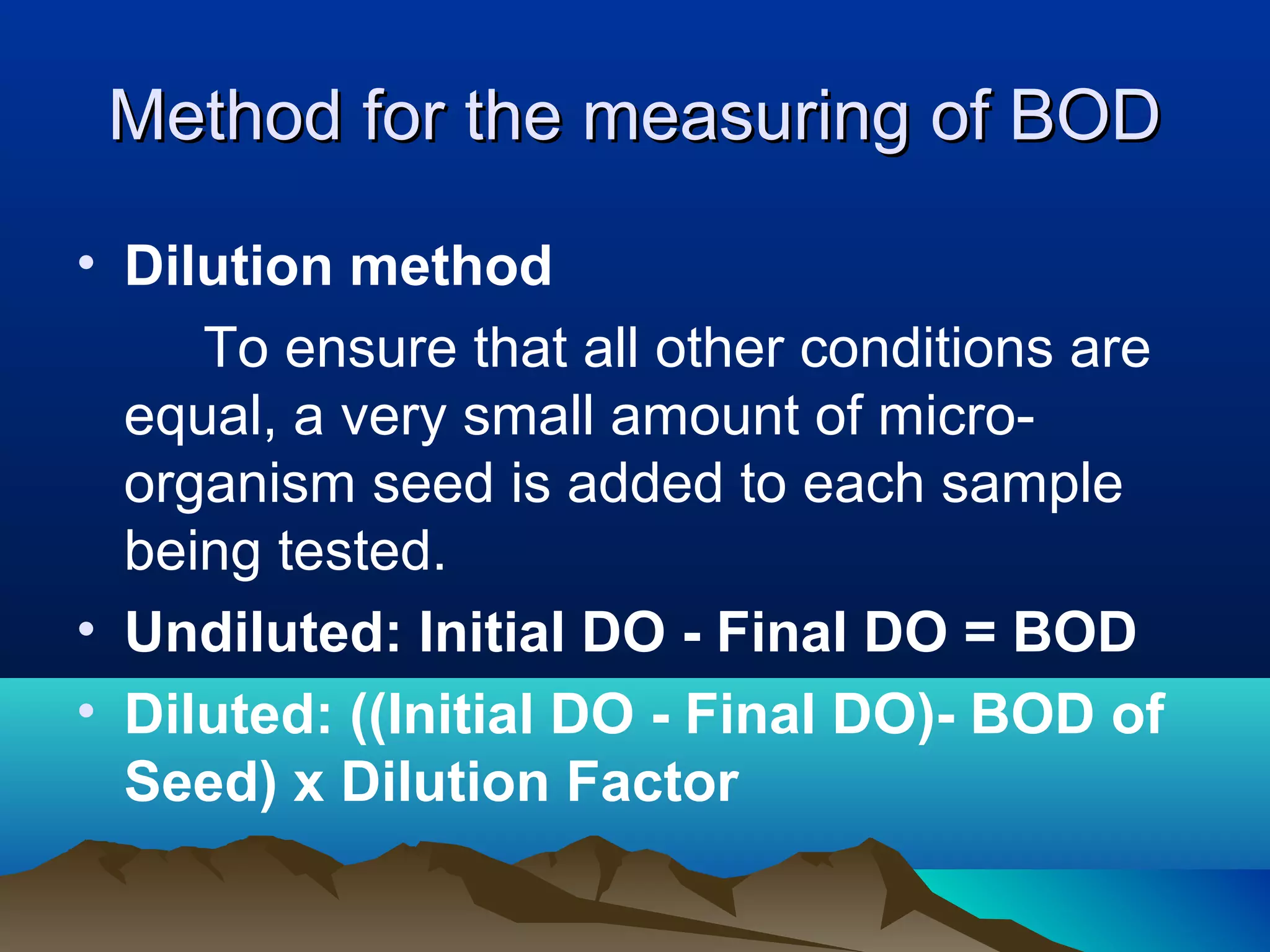 BIOLOGICAL OXYGEN DEMAND | PPT
