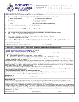 Bodwell high school- application package_2015-2016 | PDF | National ...
