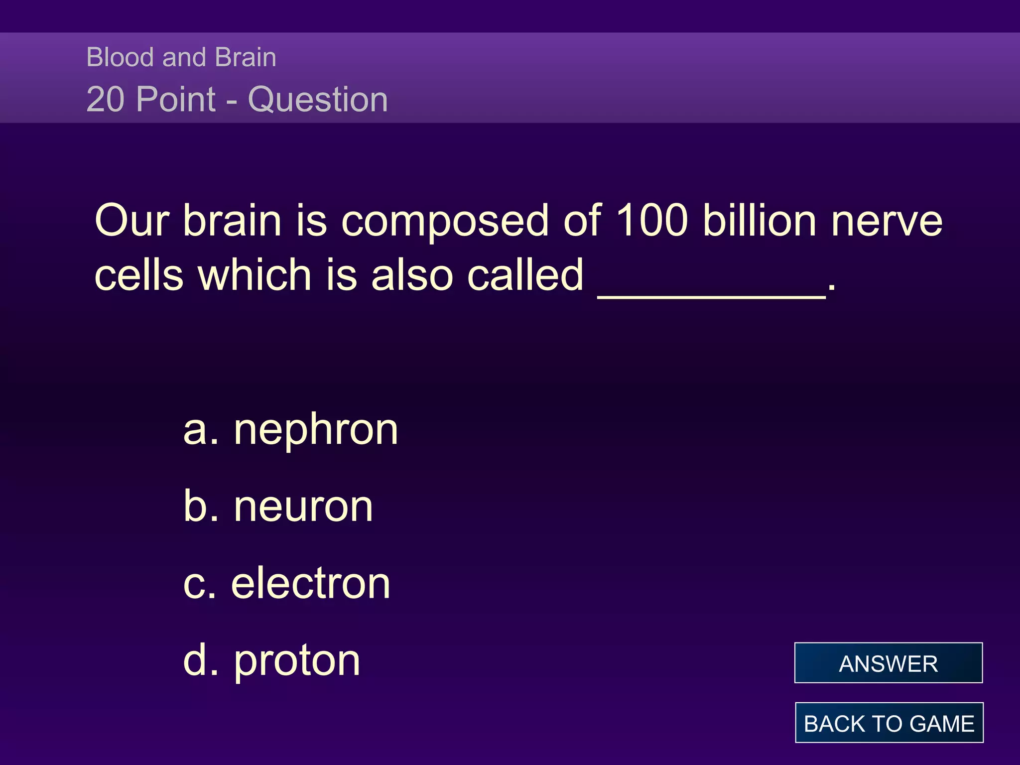 Body.systems jeopardy i. pre lim | PPT