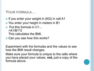 Body Mass Index Main Activity | PPT