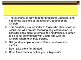 Body and Blood of Christ A | PPT