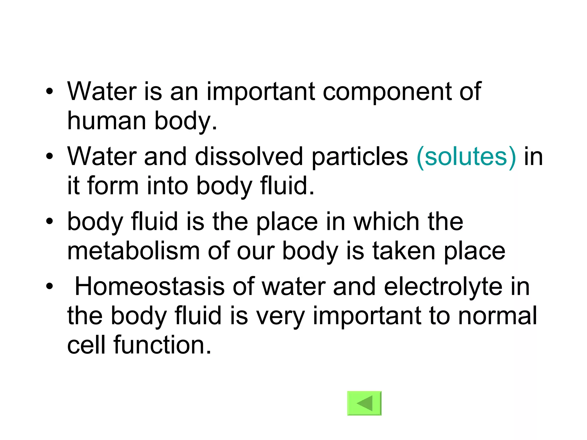 Body Fluid And Electrolyte Balance | PPT