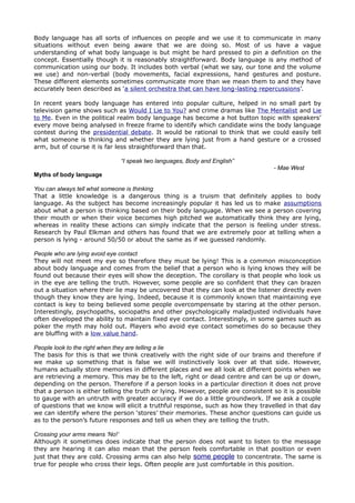 Body language | PDF