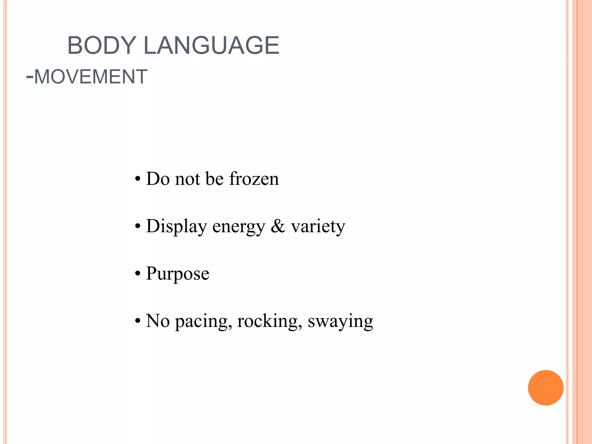 BODY LANGUAGE – | PPTX