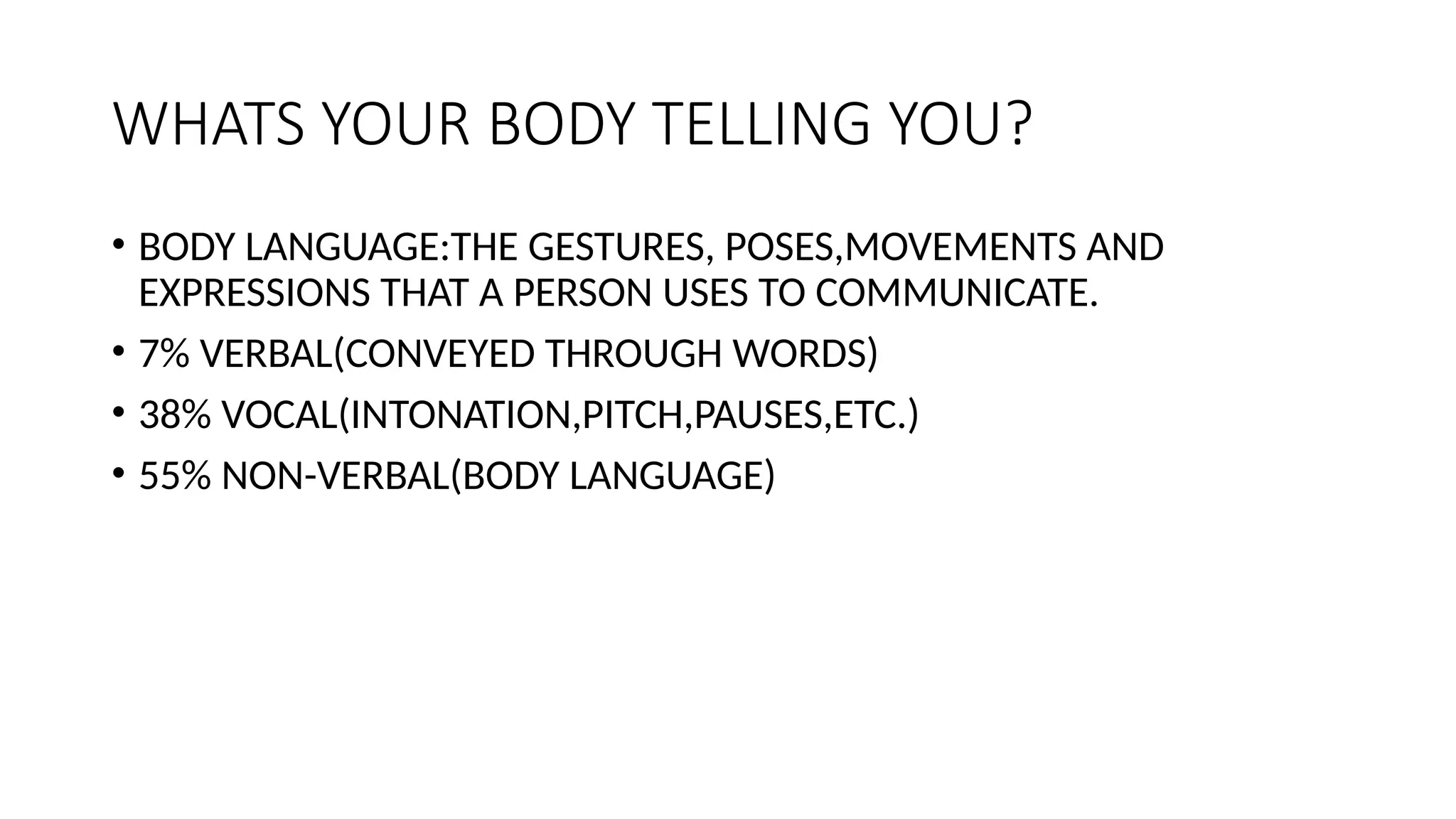 Importance of Body-Language & Gestures & Postures | PPT