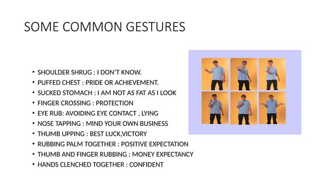 Importance of Body-Language & Gestures & Postures | PPT