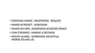 Importance of Body-Language & Gestures & Postures | PPT