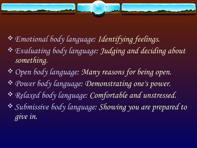 Body language | PPT