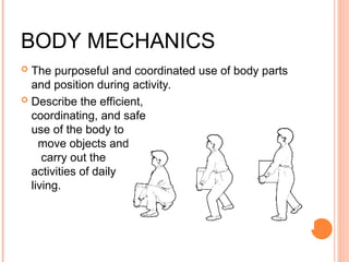 Body-Mechanics. positioning , range of motion, | PPT