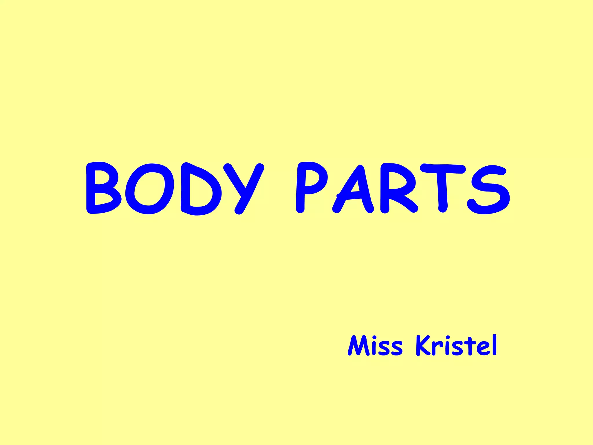 Body Parts | PPT