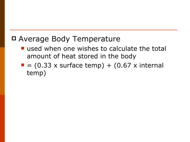 Body Temperature Regulation | PPT | Weather | Science
