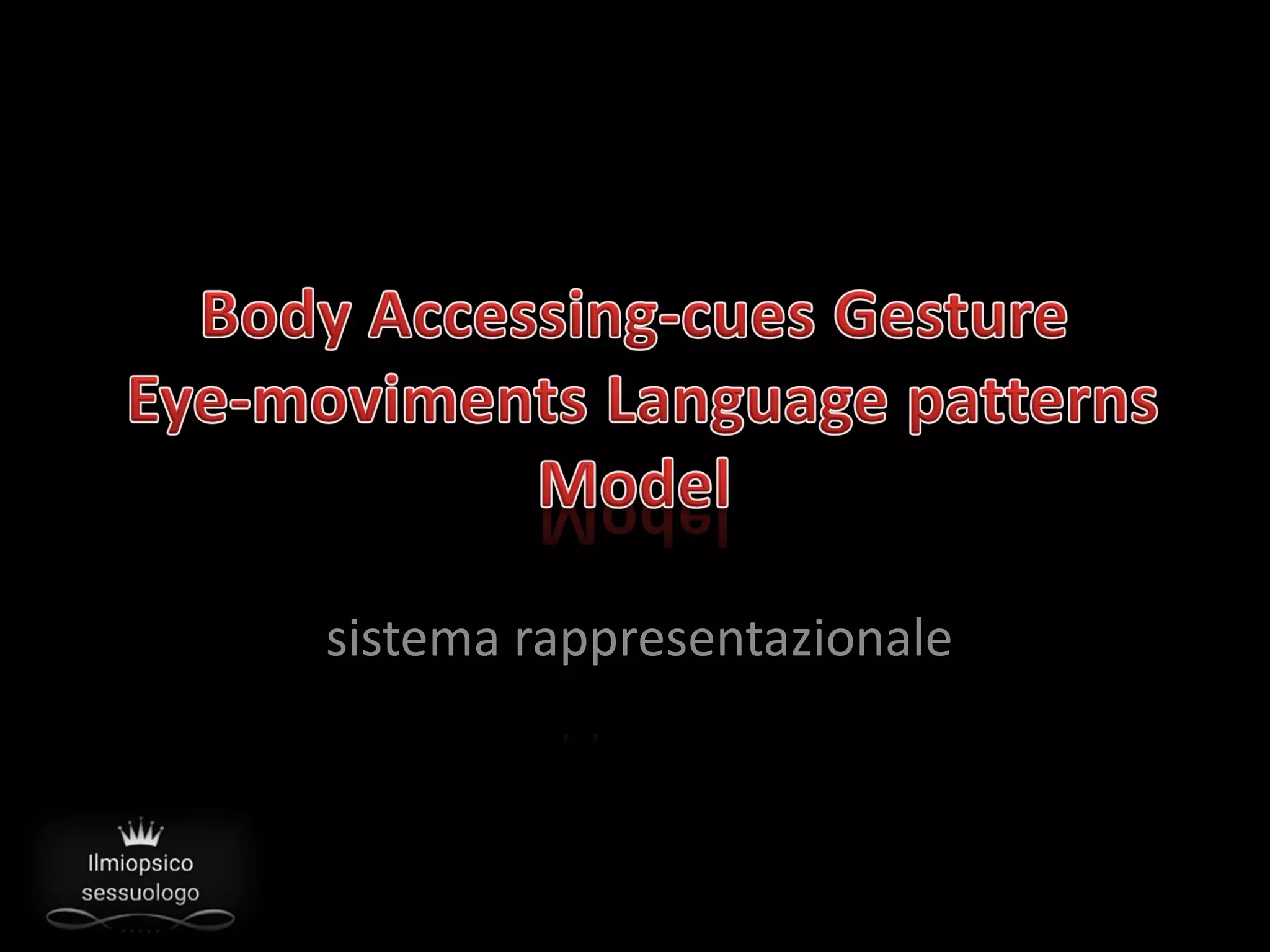 Body accessing cues gesture eye-moviments language patterns model | PDF
