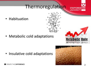 Body adaptations during exercise in extreme cold environment 1 1(1) | PPTX