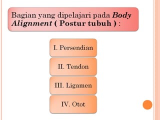Body alignment (postur tubuh) | PPT
