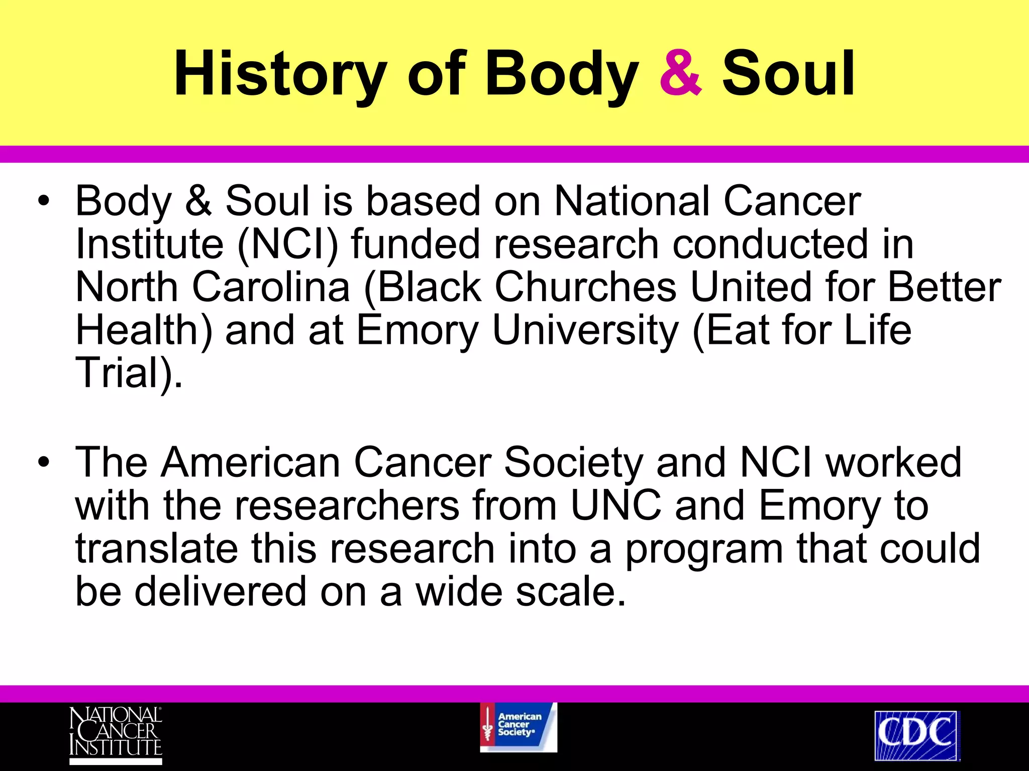 Body And Soul Presentation For Karen | PPT